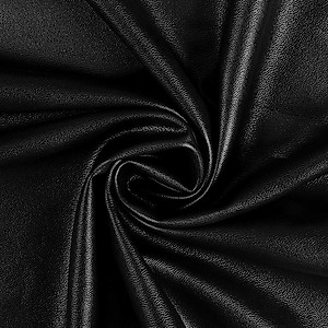 ANMINY PU Leather Sofa Couch Seat Cushion Covers Chair Armchair Stretchy Slipcover Anti-Slip Super Soft Furniture Protector with Elastic Bottom (1 Seater, Black)