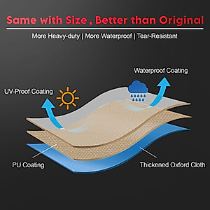 Zettum Fire Pit Cover Round 50 Inch - Outdoor Firepit Cover Waterproof & Heavy Duty, 600D Patio Fire Table Cover Large Gas Fire Pit Accessories Fade & Weather Resistant - 50 x 50 x 24 Inch