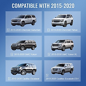 Lanbos Roof Rack Cross Bars Compatible with 2015-2020 GMC Yukon/Chevrolet Suburban & Tahoe/Cadillac Escalade, Max Loading 220lbs Aluminum Crossbar for Rooftop Cargo Bag Carrier Luggage