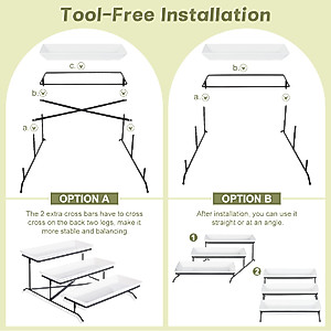 ZONEYILA Large 3 Tiers Serving Tray, 14 Inch Serving Platters with Collapsible Stand, Porcelain Serving Dishes for Entertaining, Suitable for Party Buffet Cupcake Dessert Table Display