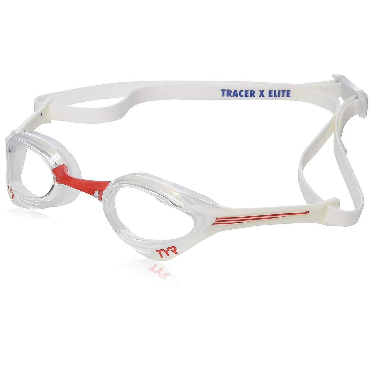 TYR Tracer x Elite Race Goggle- Clear Red Navy, NA