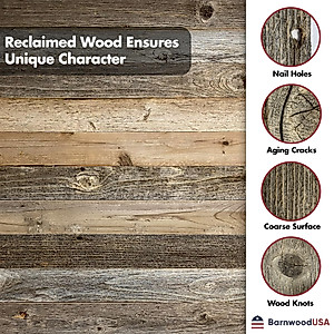 Farmhouse Style Rustic Picture Frame - Reclaimed Wood Photo Frame – Signature Wall Picture Frames for Living Room, Bedroom, Office Display - Wooden Frames for Décor Made in USA Natural Weathered Gray 16" x 20"