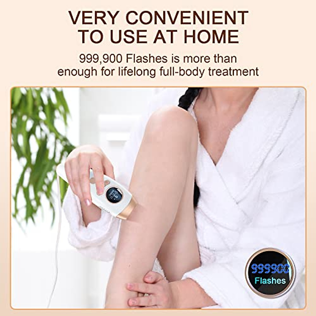 Laser Hair Removal Device for Women And Men, IPL Permanent Hair Removal 999900 Flashes Whole Bodey Use