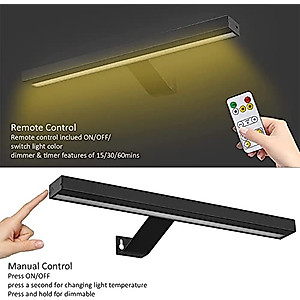 MIOBLUE Wireless Picture Lights,Rechargeable Battery Art Display Light with Remote Control, Dimmable/Timer Off Dartboard Light, 16 Inch Full Metal Accent Light with 40LEDs for Paintings, Picture,Frame