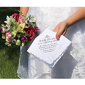 Lillian Rose mens Lillian Rose Daughter Verse Wedding Gift Keepsake Hankie, Multi-colour, One Size US, 6.5"