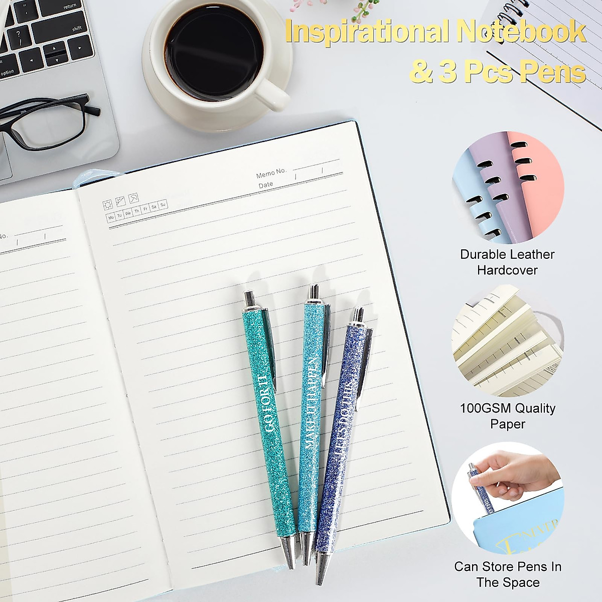 Employee Appreciation Gifts, Appreciation Gifts for Coworkers, 8 Pcs Christmas Gift for Employees Coworkers Teacher Staff Principal Nurse, Cool Thank You Gifts Baskets w/ Tumbler Notebook (Blue)