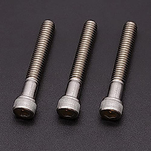 1/4"-20 x 3 inch Stainless Socket Head Cap Screws, 304 Stainless Steel 18-8, Allen Hex Drive, Full Thread Coverage, 20 Pack