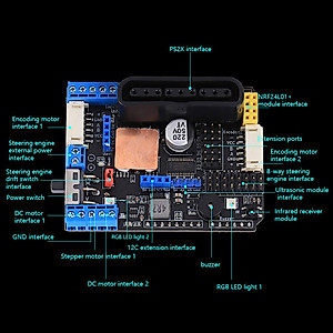 Motor Drive Module, Motor Drive Board, High‑Quality for Mixly Scratch Library Ps2X Interface