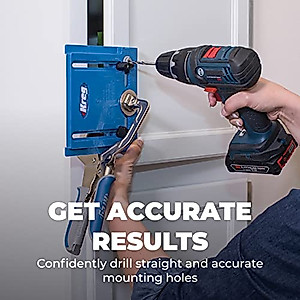 KREG KHI-Pull Cabinet Hardware Jig - for Cabinet Door Handles - Drilling Guide for Cabinet Doors - Creates Straight, Even Holes - Durable Drill Guides