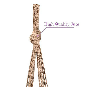 Plant Hanger, 10 Pieces Hanging Planter Flower Pot Plant Holder Basket Jute Rope Holder for Indoor Outdoor Garden Home Decorations (Natural)