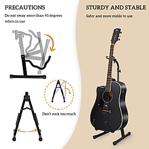 Acoustic Guitar Stand Floor Folding A Frame with Secure Lock Upgrade Adjustable Holder Classical Electric Bass Guitar Ukelele Violin Accessories
