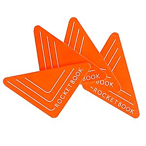 Rocketbook Beacons Smart Stickers for whiteboards, Triangles, Orange, 2.5"h, 4/Pack