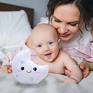 KINREX Grey Moon Plush Stuffed Toy - Kid Stuffed Star Toy - Measures 6.5" – 16.5 cm.