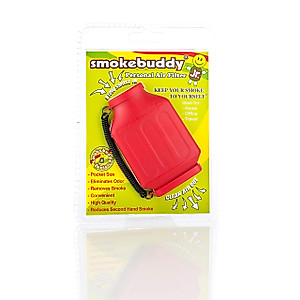 Smoke Buddy Jr. Personal Air Purifier Cleaner Filter Removes Odor - Red