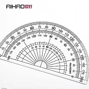 kmobruzy 4Pcs Math Geometry Tool Set Includes Plastic Clear Ruler Protractor Ruler for School Office-Home Supplies Ruler Measuring Tool