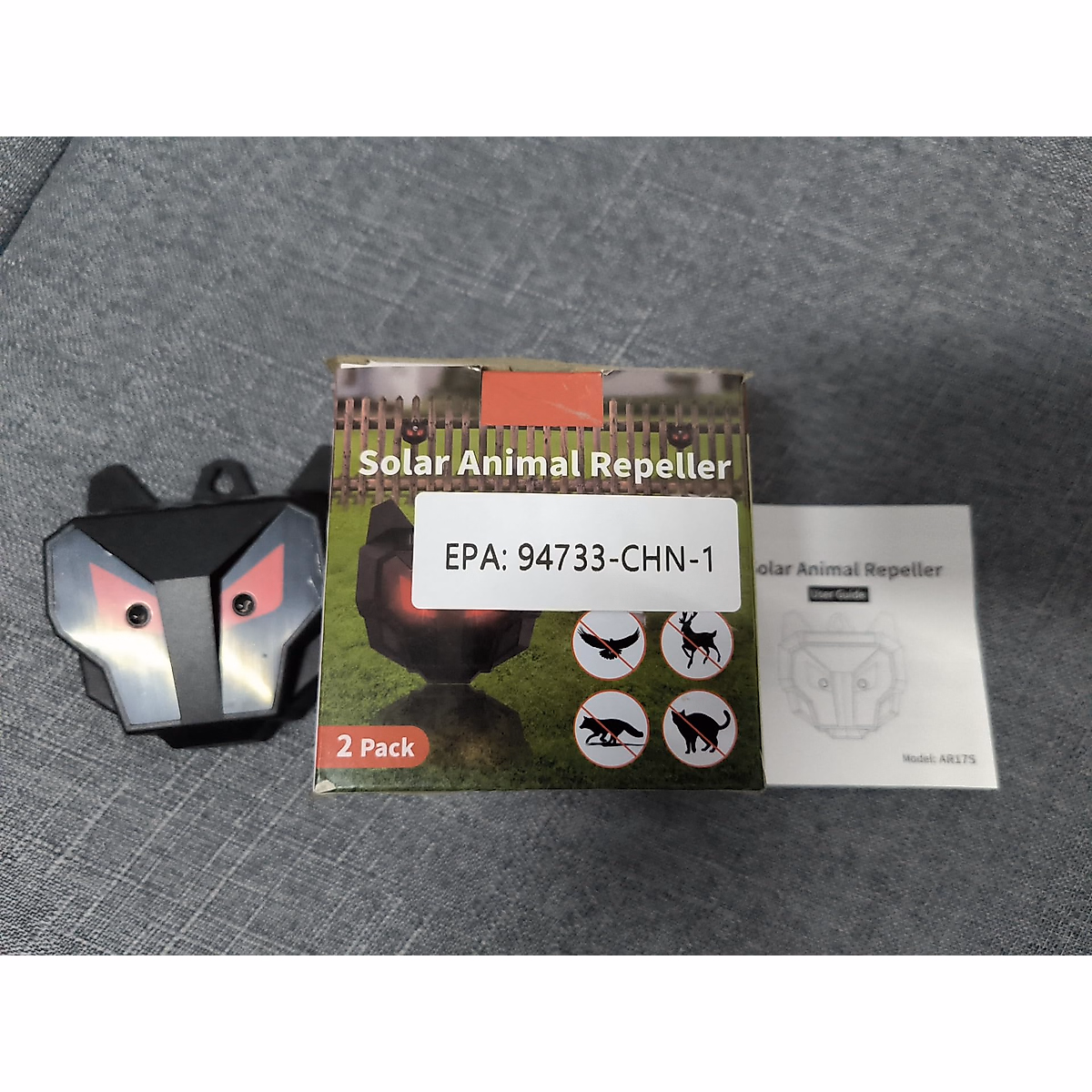 Upgraded Solar Animal Repeller,4 Packs Coyote Deterrent with Flashing Lights Deer Repellent Devices Predator Eyes for Raccoon Fox Skunk Predator Lights for Chicken Coop Yard Farm Predator Protection