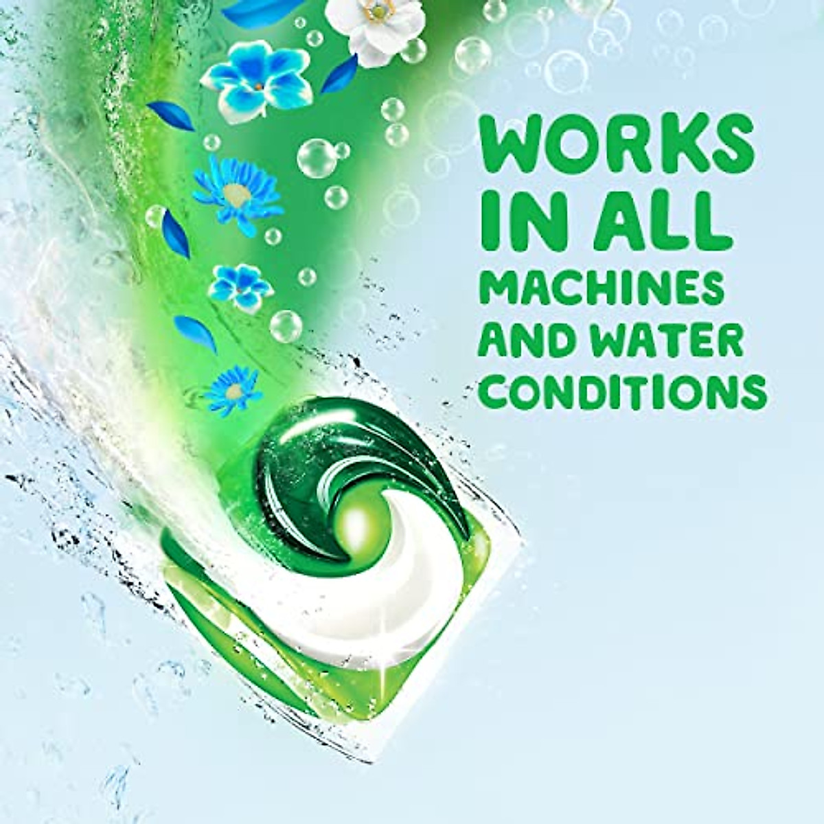 Gain flings! Laundry Detergent Soap Pacs HE Compatible 60 Count Long Lasting Scent Blissful Breeze Scent