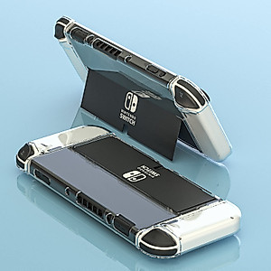 HEATFUN Protective Case for Switch OLED, Switch OLED Hard Console Case and TPU Joy Con Covers - Switch OLED Accessories