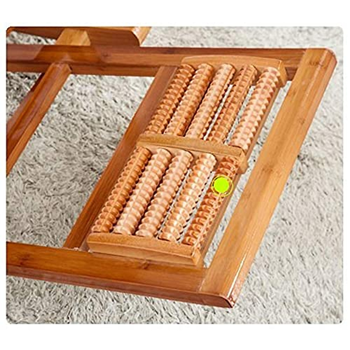 Lounge Chair, Zero Chair,Lounge Chairs,Wooden Folding Rocking Chair Balcony Bamboo Adjustable Back Chair with Headrest and Foot Massage Outdoor Sun Loungers Old Man Siesta Chair