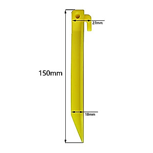 24Pcs Tent Pegs Plastic Spike Hook Awning Camping Caravan Visual Marker,12x 6inch + 12x 9inch