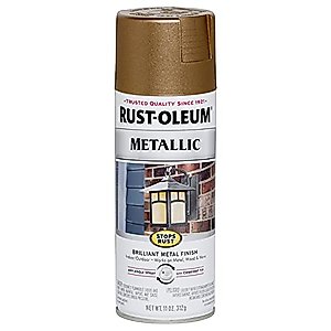 11 oz Rust-Oleum Brands 7274830 Antique Brass Stops Rust Outdoor Metallic Spray Pack of 6