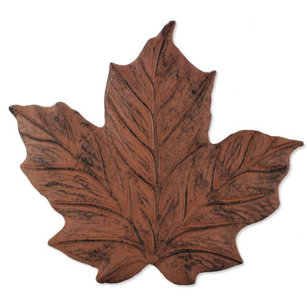 Sunset Vista Designs Wilderness Wonders Cast Iron Maple Leaf Stepping Stone, 11-1/2 by 12-Inch Brown