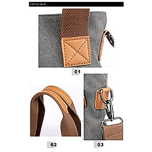 Eamom Purses and Handbags School Tote Bag Canvas Purses for Women Large Crossbody Bag for Women Canvas Shoulder Bag (Coffee)