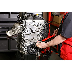 ARES 40007 – 3/8-Inch Drive & 1/2-Inch Drive Dual Head Extendable Red Breaker Bar – 16-Inch to 24-Inch Extendable Length – Easy Use Twist Lock Adjustable Design