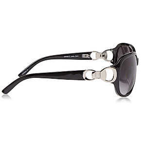 Foster Grant Women's Latte Oval Reading Sunglasses, Black/Transparent, 62 mm + 1.75