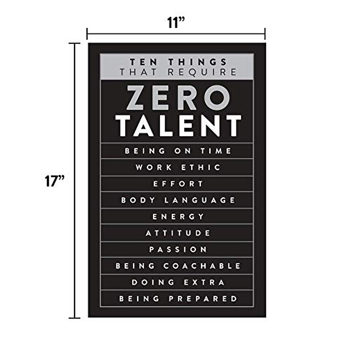 Business Wall Art, Office Motivational Sign With Easel Backer Stand, Inspirational Wall Art Decor 11''x17''