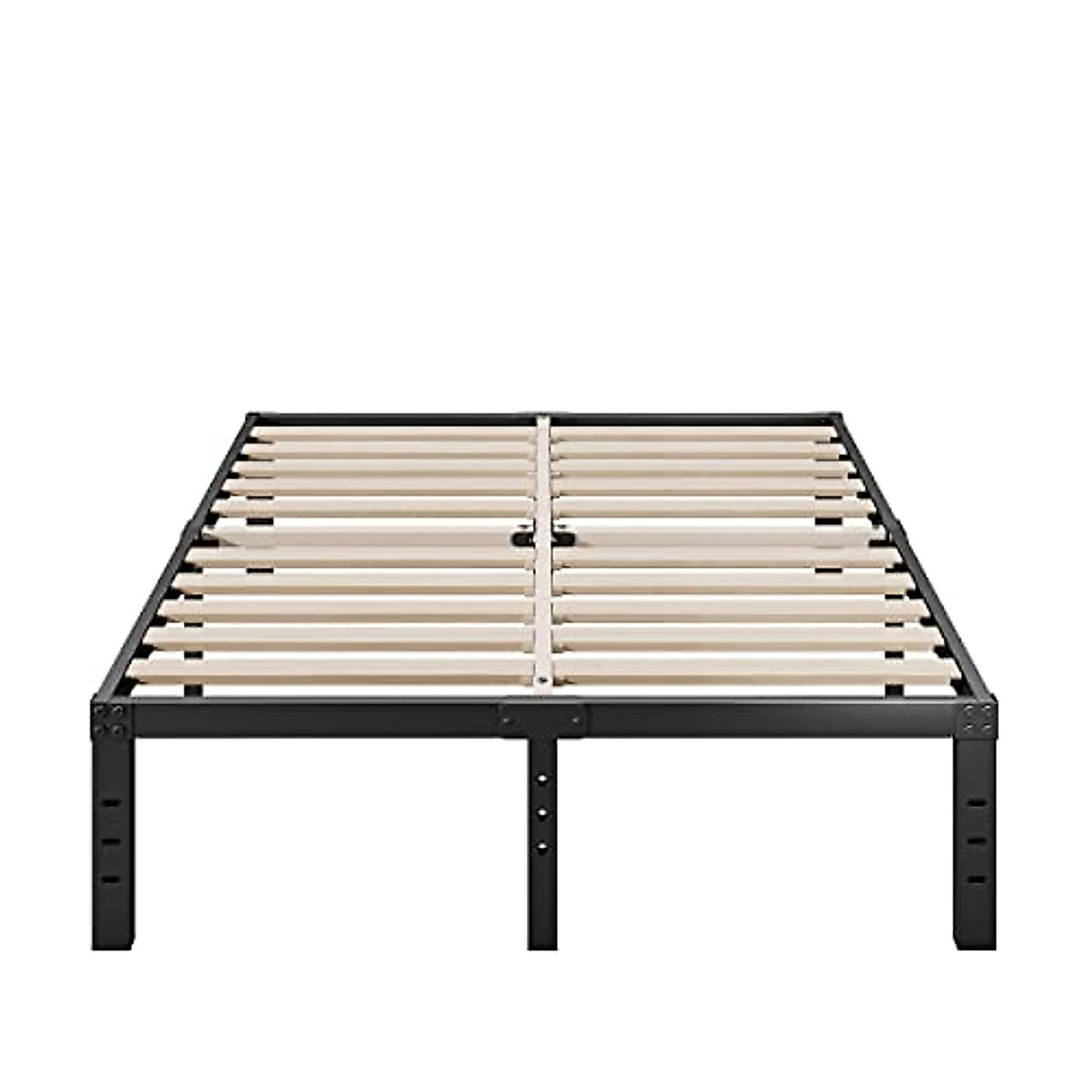 Cleaniago California King Bed Frame, 3“ Wide Wooden Slats Support for Mattress, 18 Inch High Rised, No Box Spring Needed Platform, Noise Free, Easy Assembly