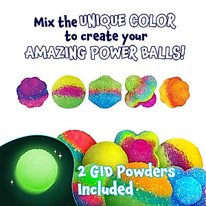 XXTOYS Make Your Own Bouncy Balls Craft Kit for Kids, Crystal Power Balls Glow Magic Balls, 12 Individual Kits, Science Birthday Party Favors, Fun DIY Arts and Crafts for Kids STEM Projects Gifts