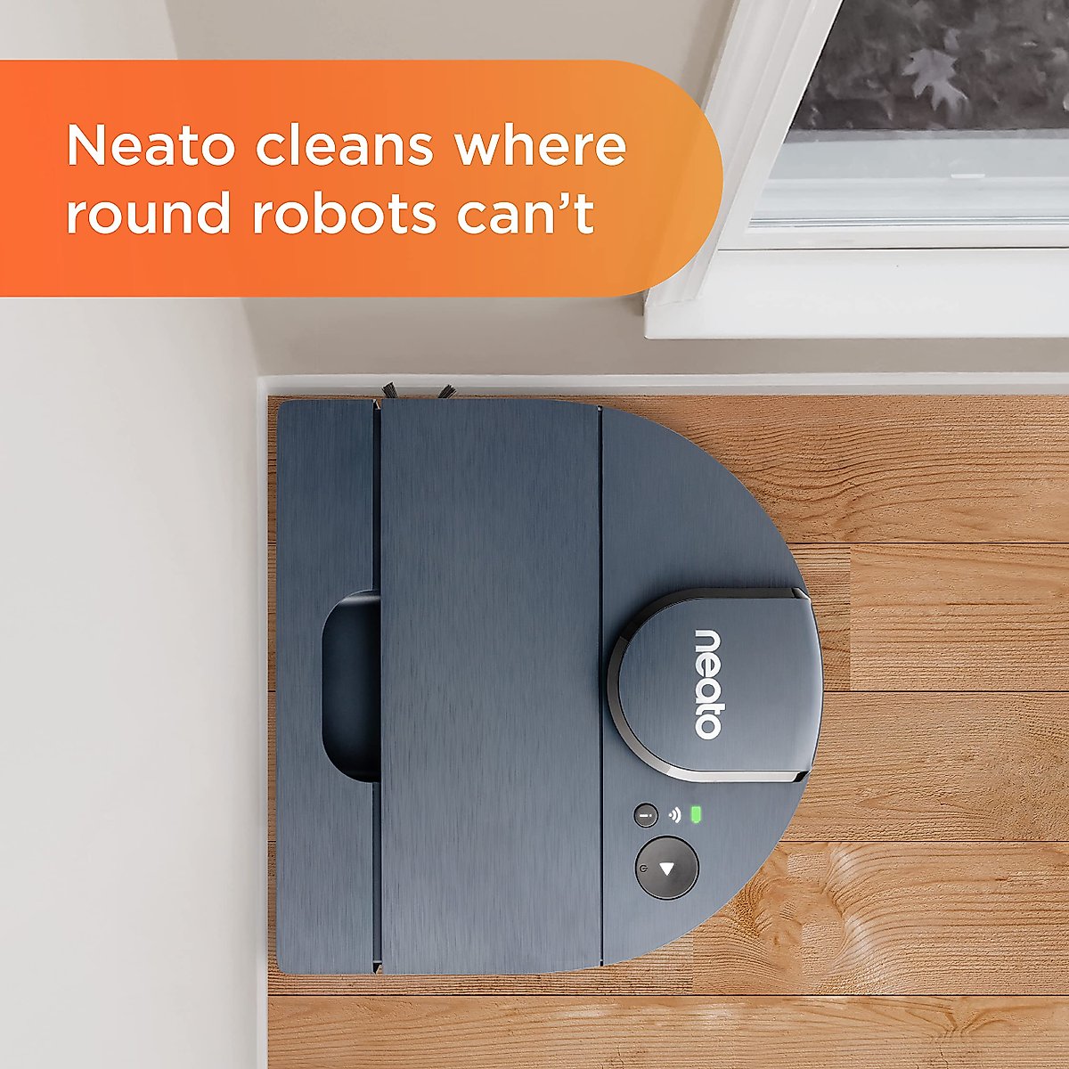 Neato D8 Intelligent Robot Vacuum Cleaner–LaserSmart Nav, Smart Mapping, No-Go Zones, WiFi Connected, 100-min runtime, Powerful Suction, Turbo Clean, Edges, Corners & Pet Hair, XXL Dustbin, Alexa