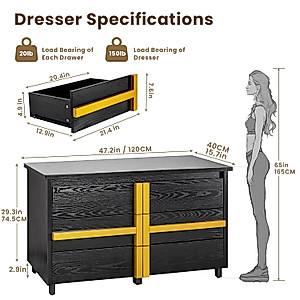 VOPEAK White Dresser for Bedroom, Wood Dresser, 9 Drawer Dresser with Fluted Finish, Modern Large & Long Dresser for Cloth Storage, TV Stand Dresser, Chest of Drawers for Clost, Nursery, Living Room.