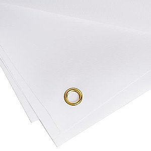 SUMERSHA 2 Pack Large Blank Banners, 2 x 4 Feet Polyester Oxford Cloth White Banner with Hanging Rope for Wall Signs, DIY Painting, and Writing, Indoor Outdoor Display and Party Decoration