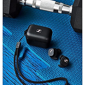 Sennheiser Sport True Wireless Earbuds - Bluetooth in-Ear Headphones, Music and Calls with Adaptable Acoustics, Noise Isolation, Touch Controls, IP54 27-Hour Battery, Black