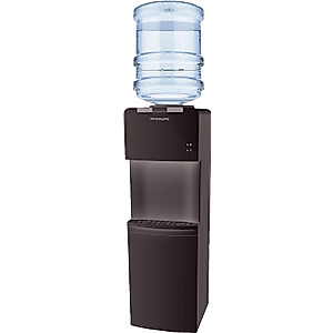 Frigidaire EFWC498 - Top Loading Cooler Dispenser -Hot & Cold Water - Child Safety Lock - Innovative Slim & Sleek Design, Holds 3 or 5 Gallon Bottles - Black