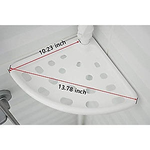 Prince Hanger, One Touch Adjustable Corner Shower Caddy, PHUS-0081, White, Coated Steel, Made in Korea