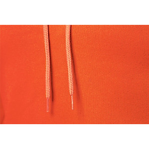 Maiyifu-GJ Men's Casual Solid Pullover Hoodies Long Sleeves Gym Hooded Sweatshirt Lightweight Drawstring Athletic Hoodie (Orange,Large)