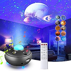 Constellations Planetarium Planets Stars Projector: 20 in 1 Night Light Solar System Projector Bluetooth Speaker,Space Ceiling Projector for Bedroom