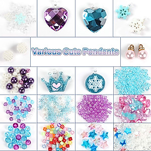 G.C Princess Bead Jewelry Making Kit Necklace Bracelet Ring Making Supplies Kids Creativity DIY Beading Kits Art and Craft kit Toy Gifts for 3 4 5 6 7 8 9 10+ Year Old Girls(with Heart Box)