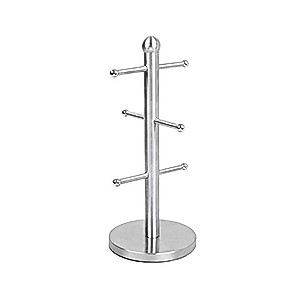 ZSQAI Stainless Steel Tree Cup Holder Tree Teacup Storage Rack Home Kitchen Cup Hanging Display Beverage Rack
