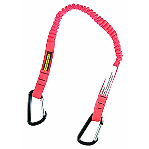 Gear Keeper TL1-3011 3/4" Super Coil Personal Tool Tether/Lanyard with Double Aluminum Carabiners, 21" - 42" Length
