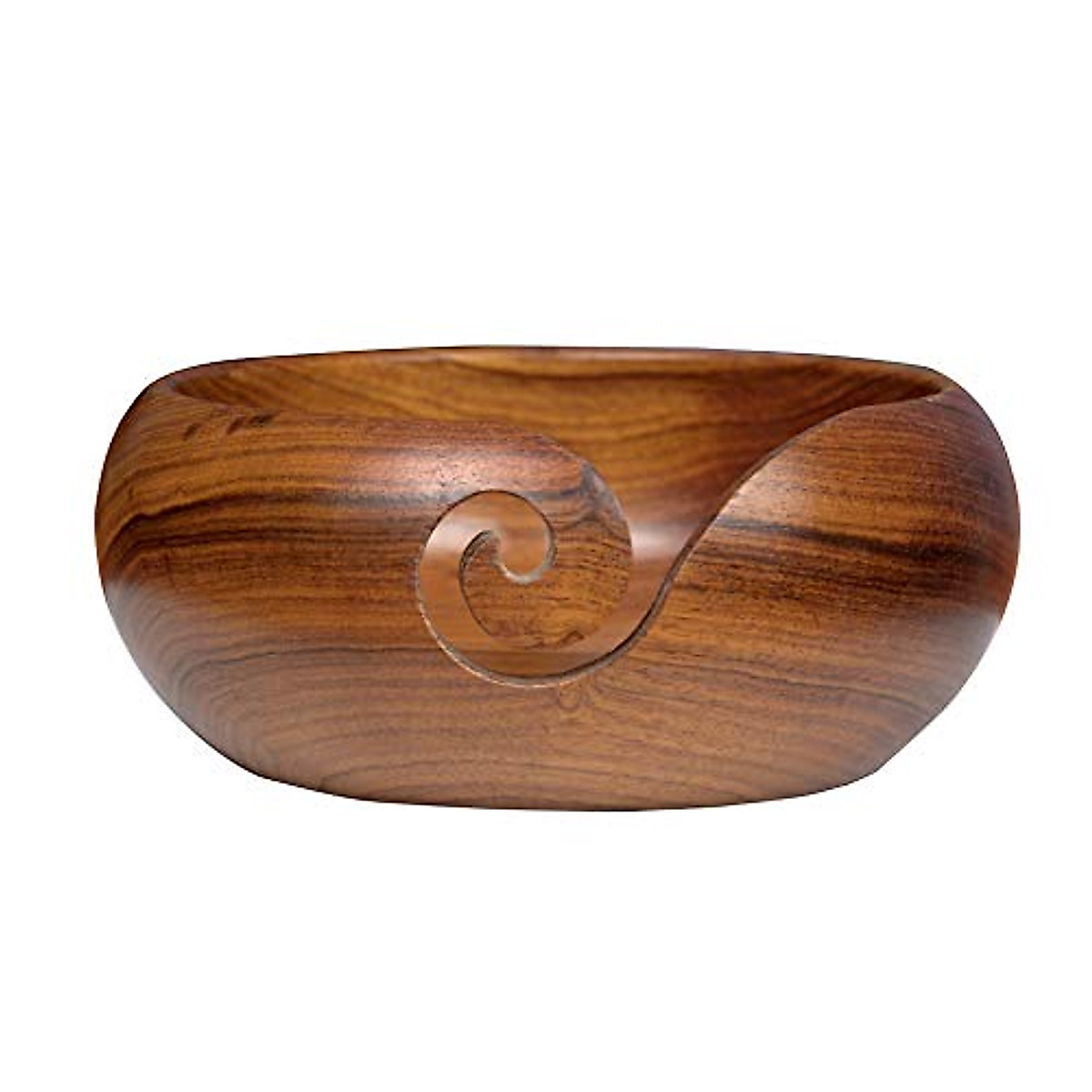 Yarn Bowl and Alu Circular Knitting Needle - Engineered Spiral Cut Bowl with Ultra Smooth Premium Needles