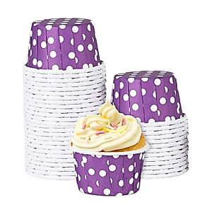 100Pcs Cupcake Cups, Purple Mini Cupcake Liners Muffin Baking Liners Disposable Cake Wrapper Baking Mold Cup Liners for Party Wedding Birthday