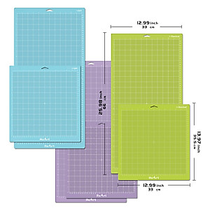ReArt Cutting Mat Variety 6 Packs Adhesive Replacement - Strong, Standard, Light Grip Suit for Cricut Maker/Explore Air 2/Air/One - 12in x 12in x 3 Packs, 12in x 24in x 3 Packs.