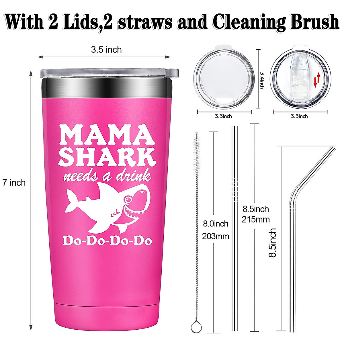 Fufendio Mothers Day Gifts for Mom from Daughter - Funny Best Mom Birthday Gifts from Son, Kids - Tumbler Mug Cup