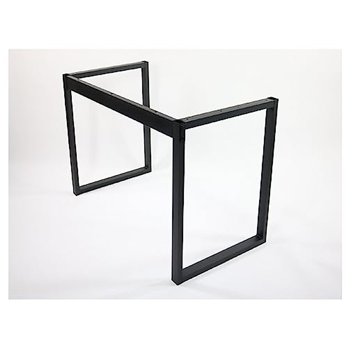 Steel Square Table OLegs - 28.5”High x 24”Wide with Cross Bar, Create The Perfect workspace or Interior Design Addition with a Pair of Contemporary Square Profile Table Legs That Instantly Standout.