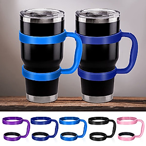 Irenare 20 Pack Tumbler Handle Nonslip Tumbler fit for 30oz Portable Cup Compatible with RTIC, SUNWILL, Tervis Travel Tumbler Coffee Mug, 5 Colors