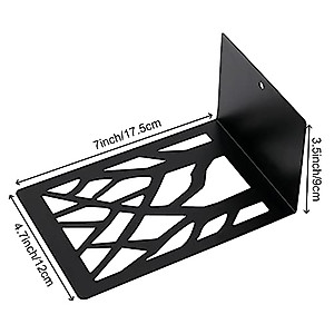 HAKZEON 16 Pack 8 Pairs 4.7 x 3.4 x 7 Inches Book Ends, Metal Bookends with Non-Slip Pads, Black Book Ends for Shelves, Decorative Bookends Supports